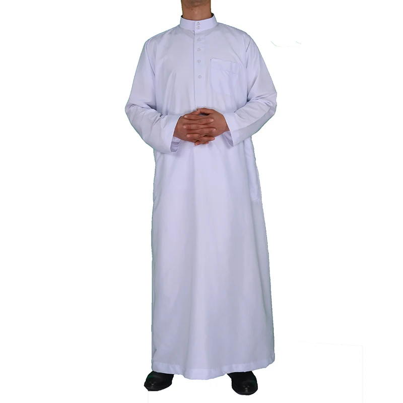 Classic White Men Thobe - Traditional Saudi Arabian Ethnic Clothing for ...