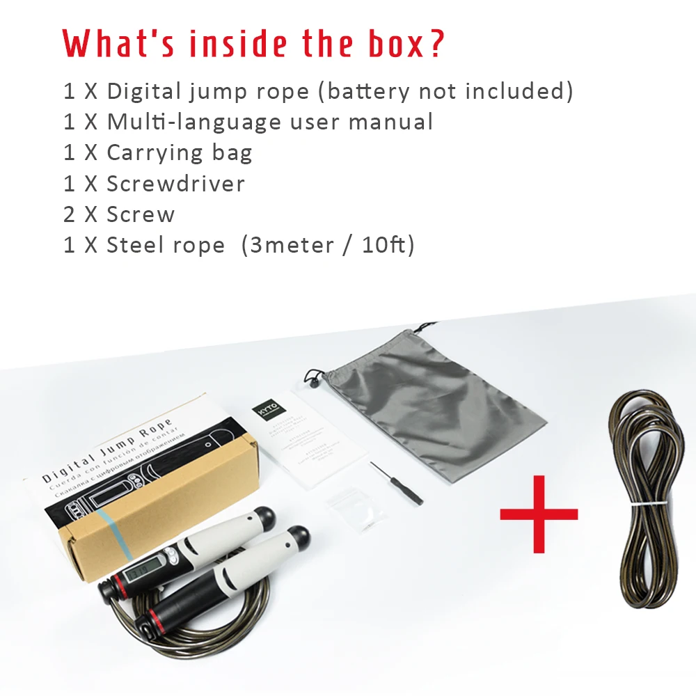 Jump Rope Digital Counter For Indoor/outdoor Fitness Training Boxing ...