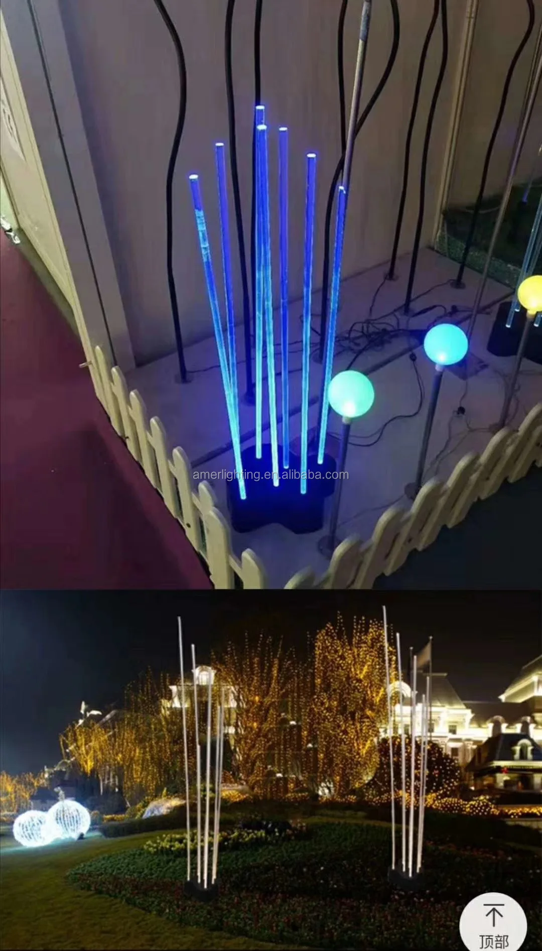 220v Height150cm White Acrylic LED Reed Light for Home Villas