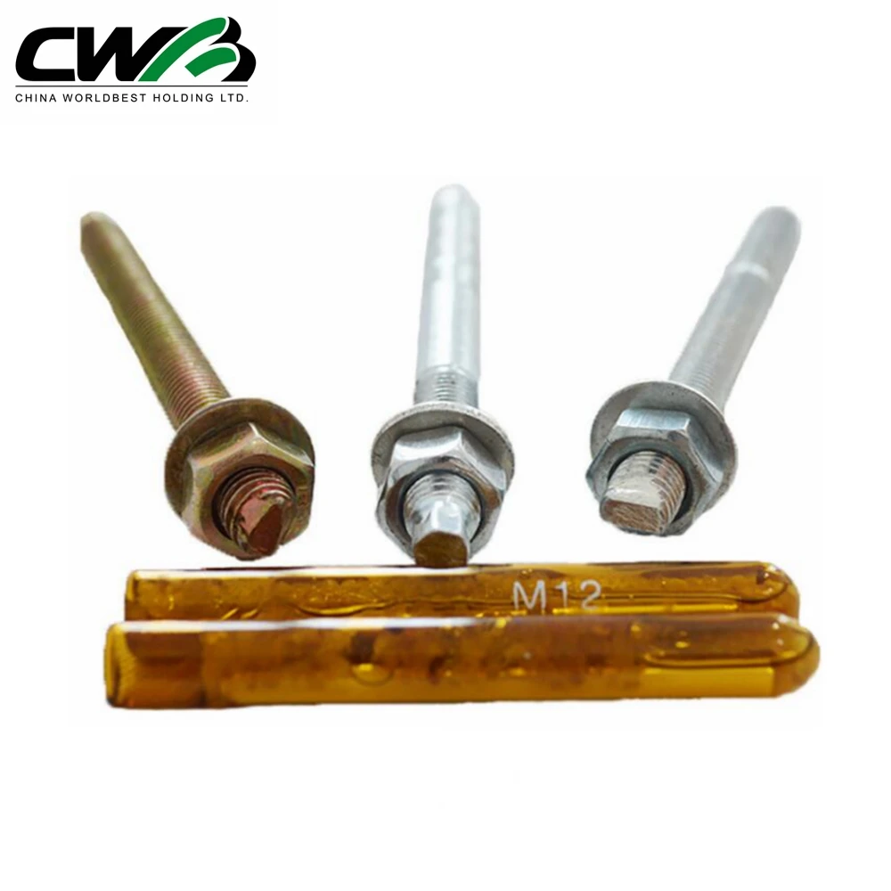 Hexagon Head Galvanized Steel M8 - M30 Chemical Anchor Bolts - Buy ...