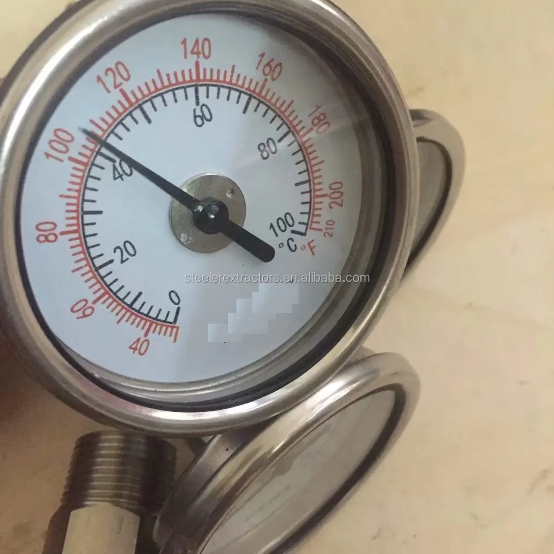 Ss304 Bimetal Thermometer Bottom Connection Temperature Gauge - Buy ...