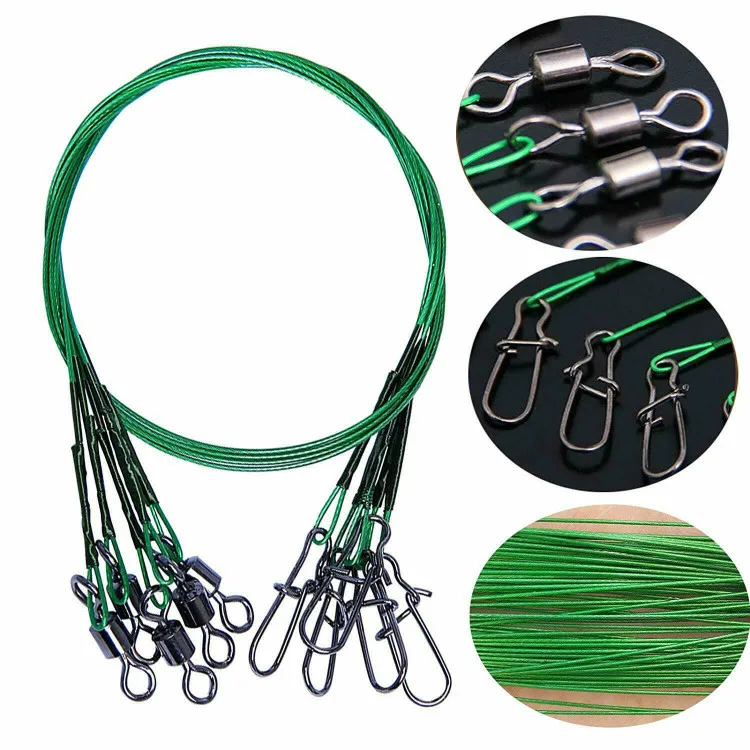 Stainless Steel Fishing Wire Leader Rigs Anti-Bite Wire Leaders with ...