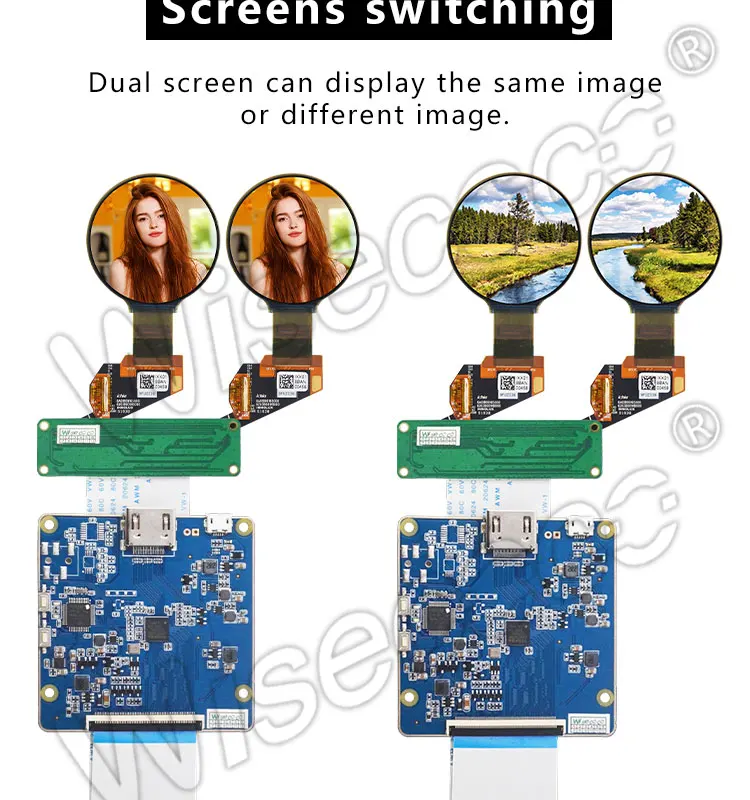 1.39 Inch Round Flexible OLED for Robot Eyes - Dual Kit
