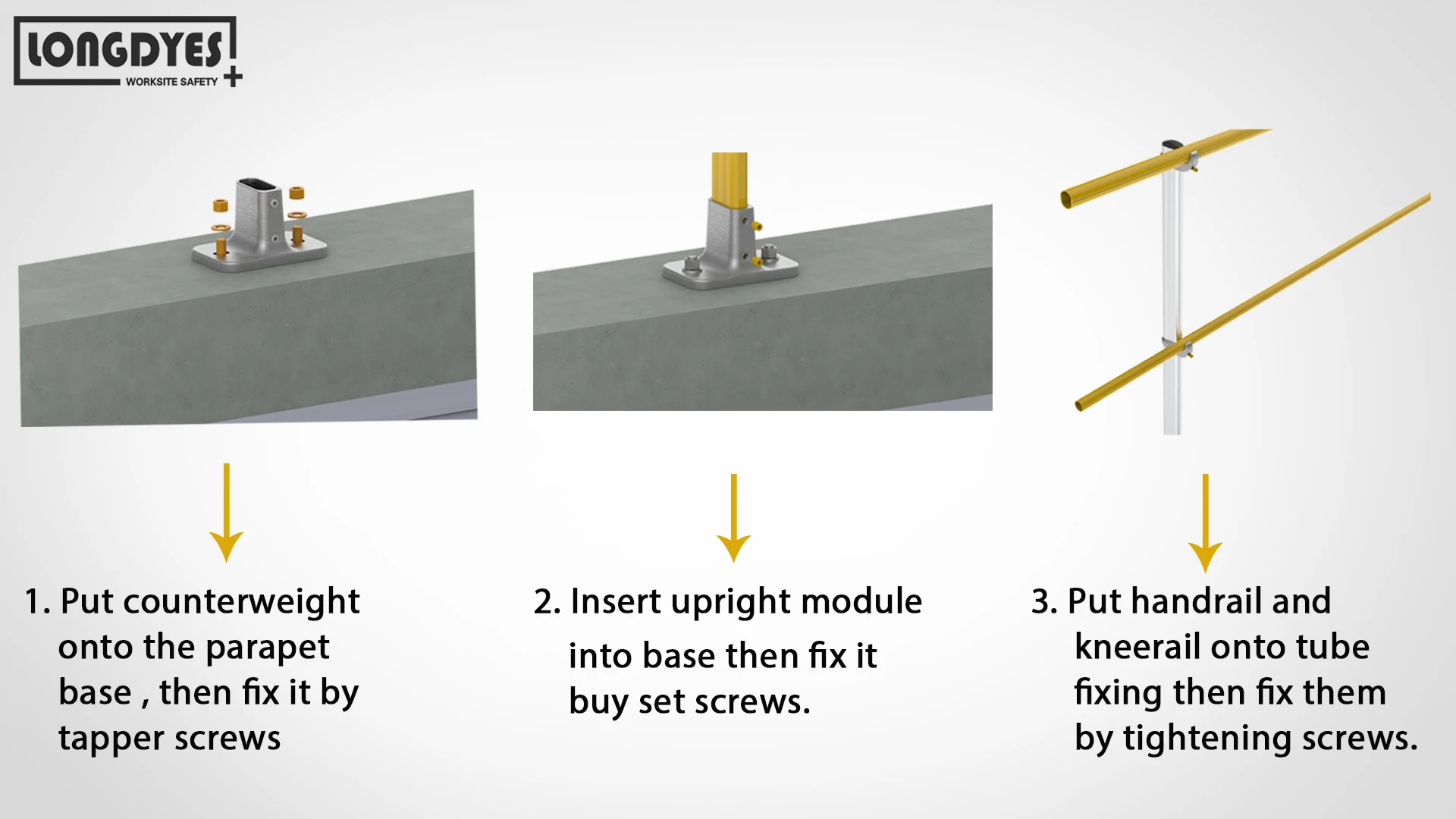 Parapet Mounted Guardrail - Permanent Roof Safety Rails