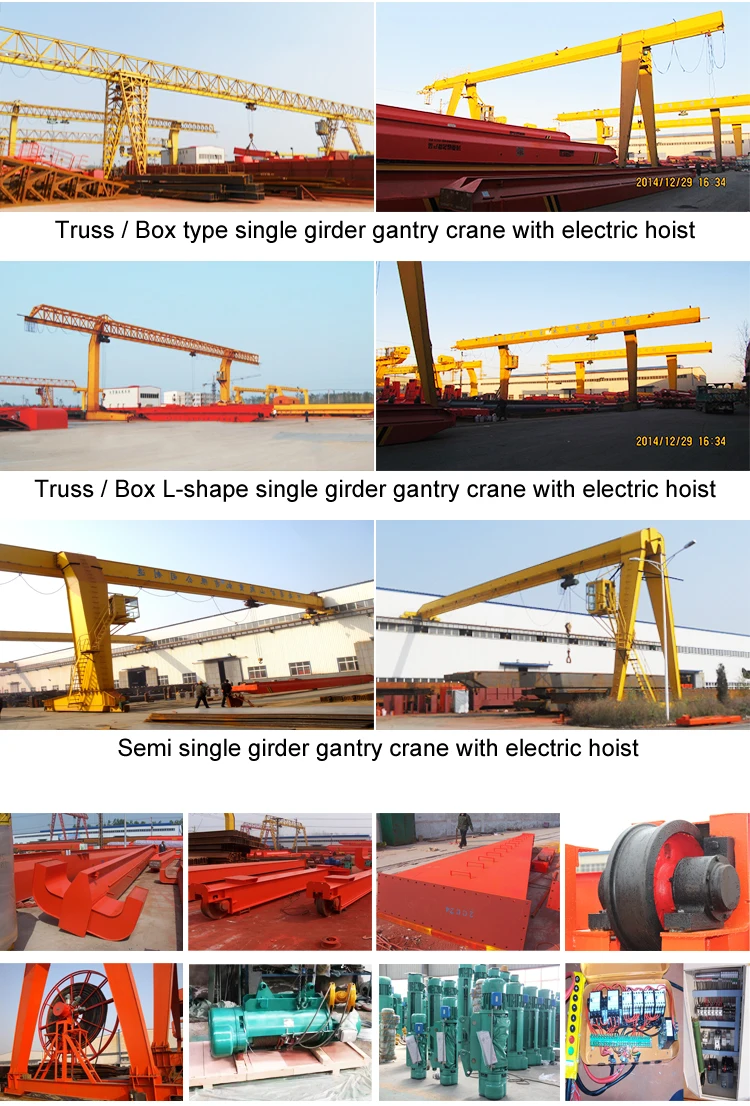 Cable Reel Powered Electric Gantry Crane - 1 to 32 Ton