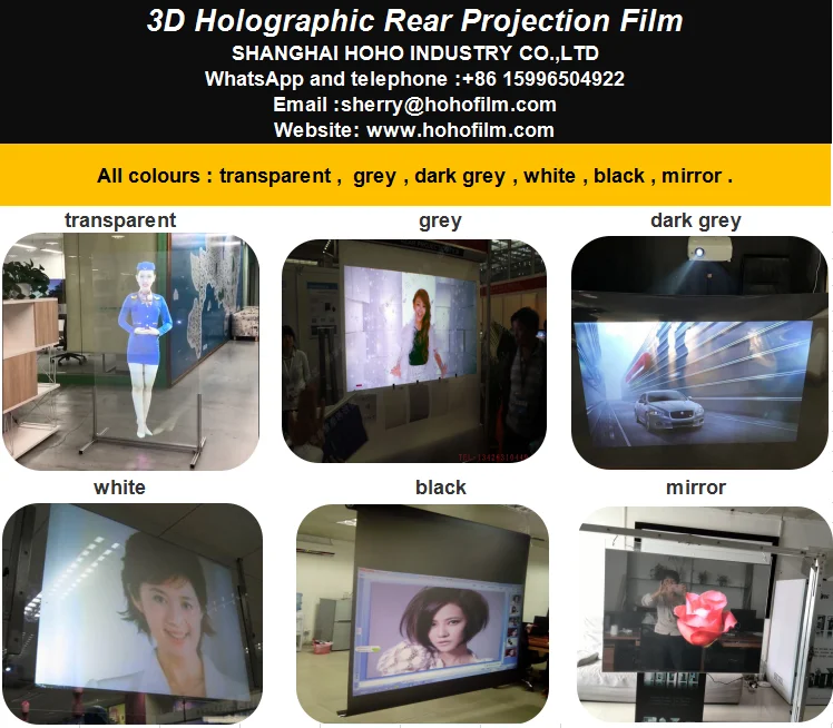 Smart Holographic Rear Projection Film for Glass - Transparent, Self ...