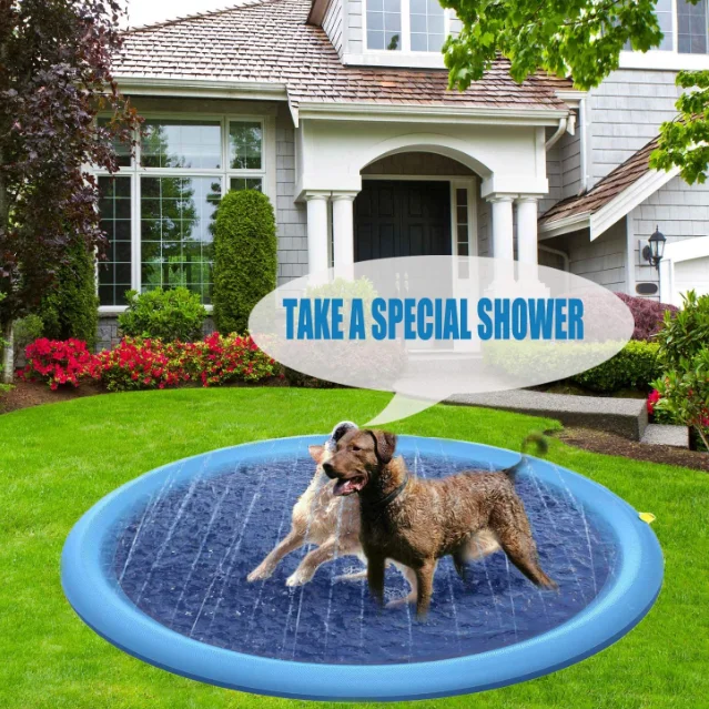 Amazon Inflatable Pet Water Play Mat Outdoor Inflatable Dog Sprinkler ...