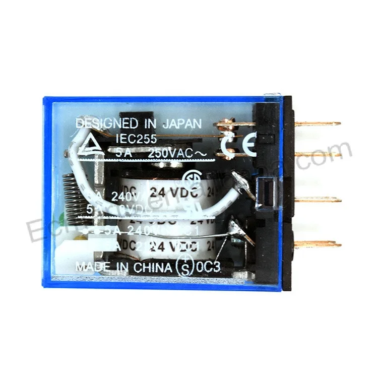 Ec-mart High Quality My2 My2-j Iec255 5a 250vac 24vac 24v 8 Feet Relay ...