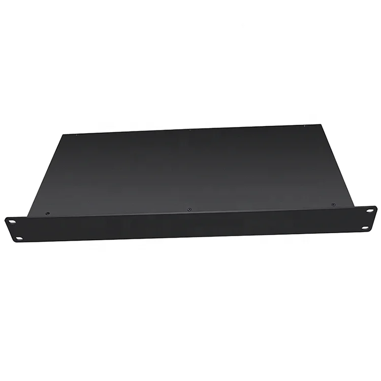 New 19 Inch 1U 2U 3U Rack Mount Enclosure case Black Steel Metal Box ...