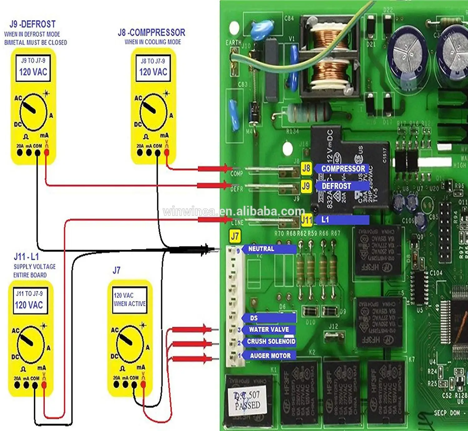 G.e. Wr55x10942 Refrigerator Main Control Board For Ps2364946 Ap443621 ...