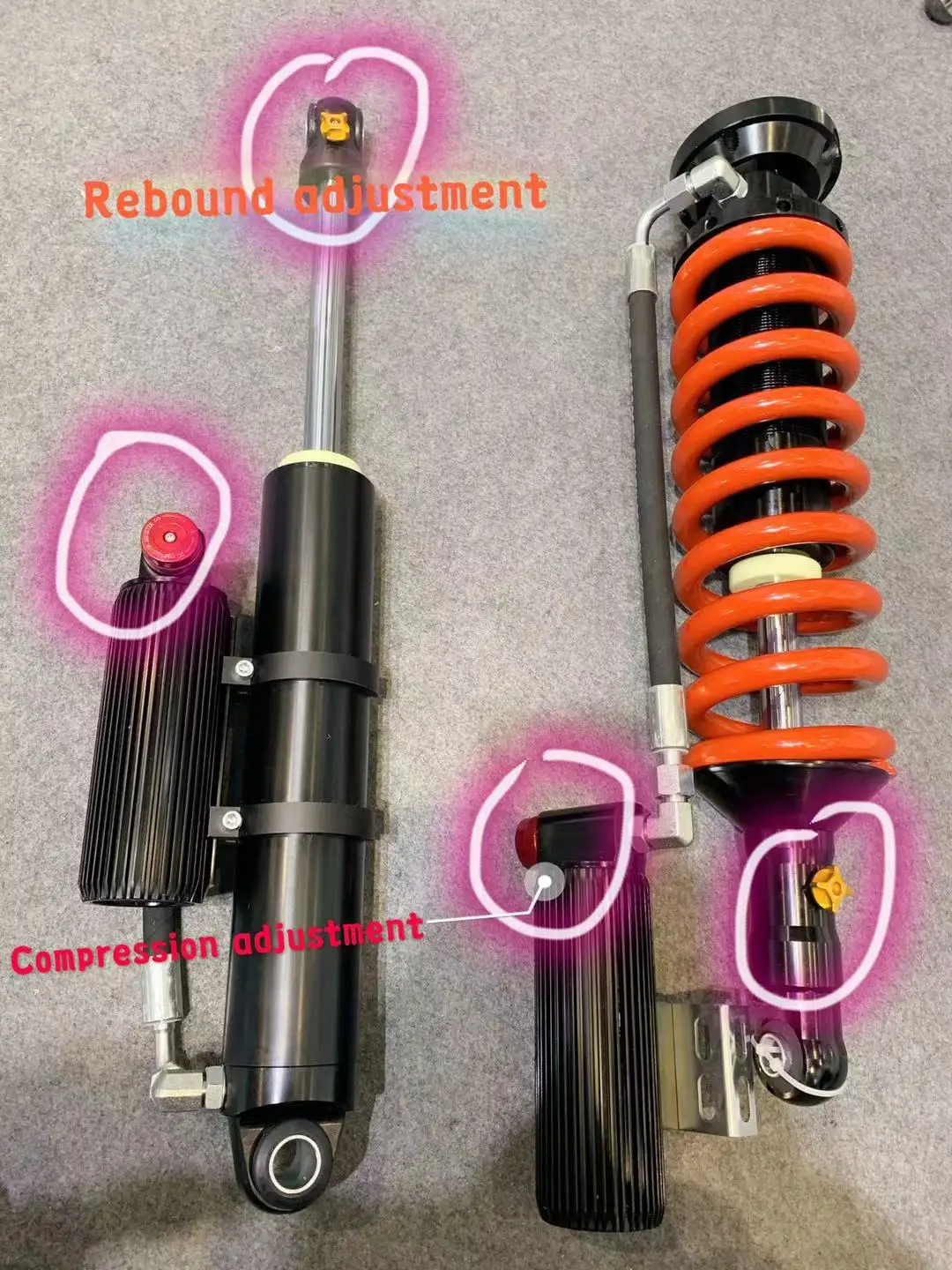 4x4 Offroad Mono-tube 2" Lifting Shock Absorber Set For Landcruiser105 ...