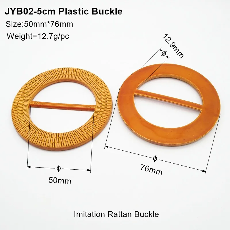 50mm Imitation Rattan Plaited Plastic Buckle - Women's Dress Decorate ...