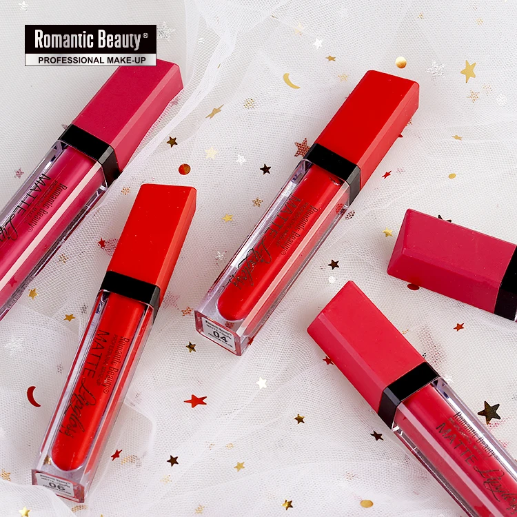 Romantic Beauty 6 Colors Liquid Lipstick Ice Cream Velvet Matte Liquid ...