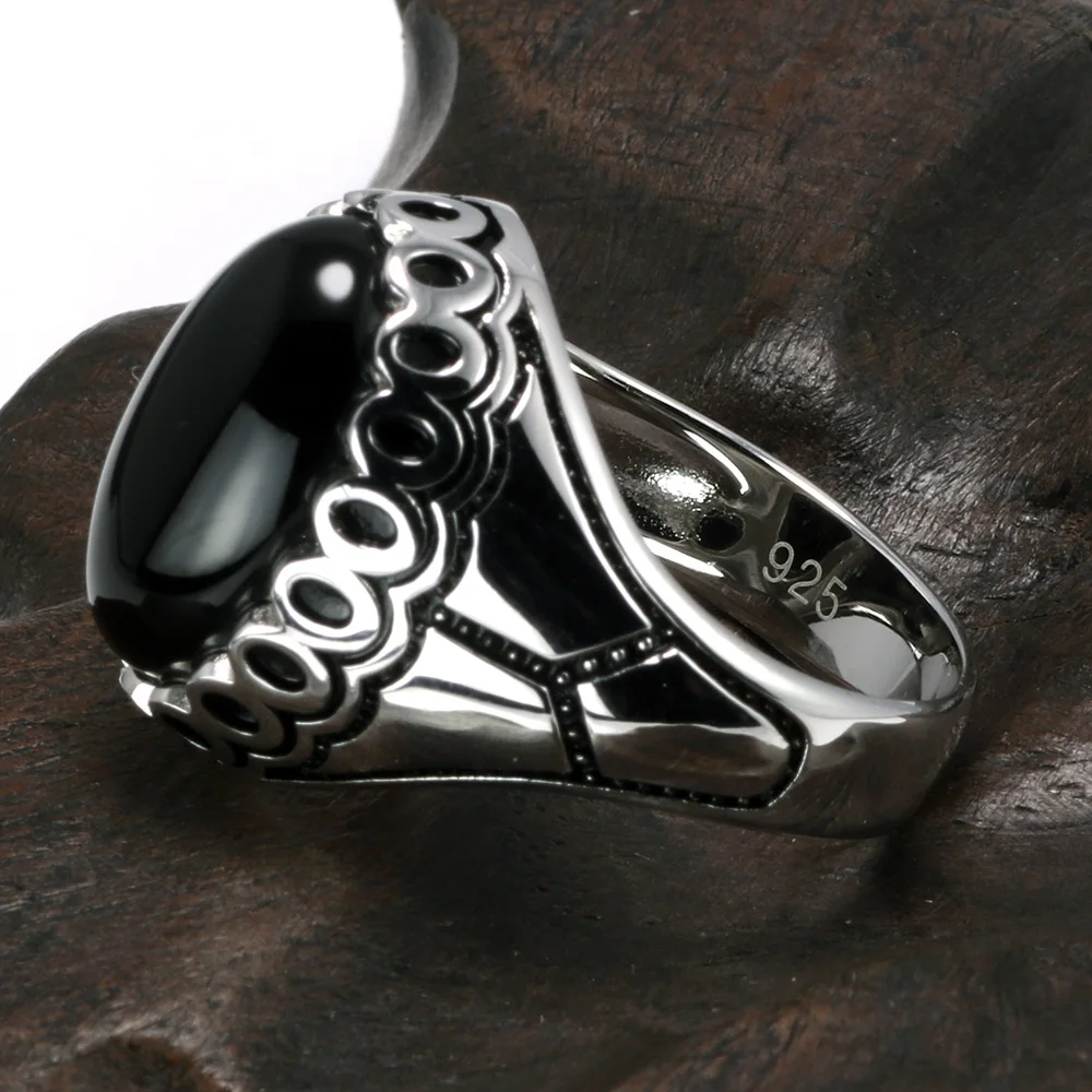 Genuine Solid 925 Sterling Silver Rings Antique Turkey Rings Big With ...