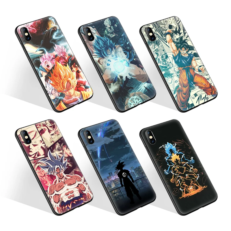 Custom Printed Design Anime Black Phone Case For Iphone 7 8 Se2020 11 ...