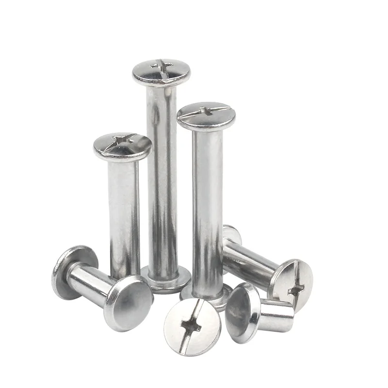 Stainless Steel 304 Double Cap Sides Rivets Screws Flat Head Philips ...