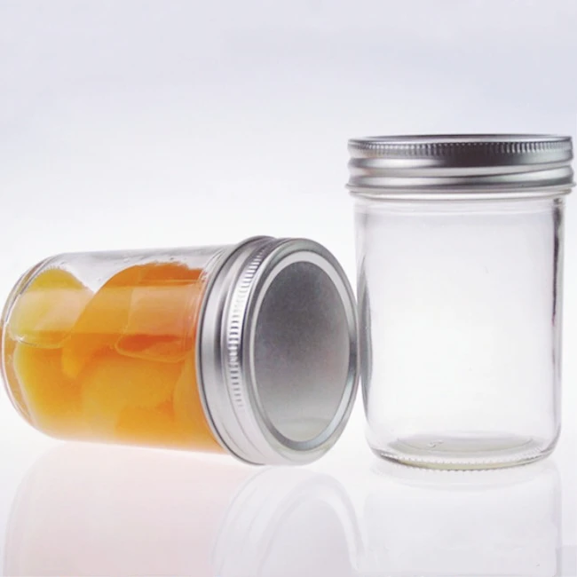 Custom 4oz 8oz Wide Mouth Clear Glass Maple Syrup Jar With Tinplate ...
