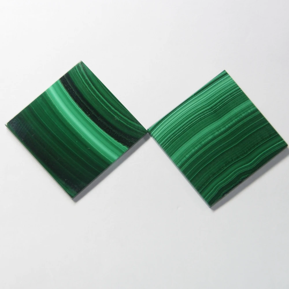 High Polish Malachite Sheets Gemstone Square Malachite Green Stone ...