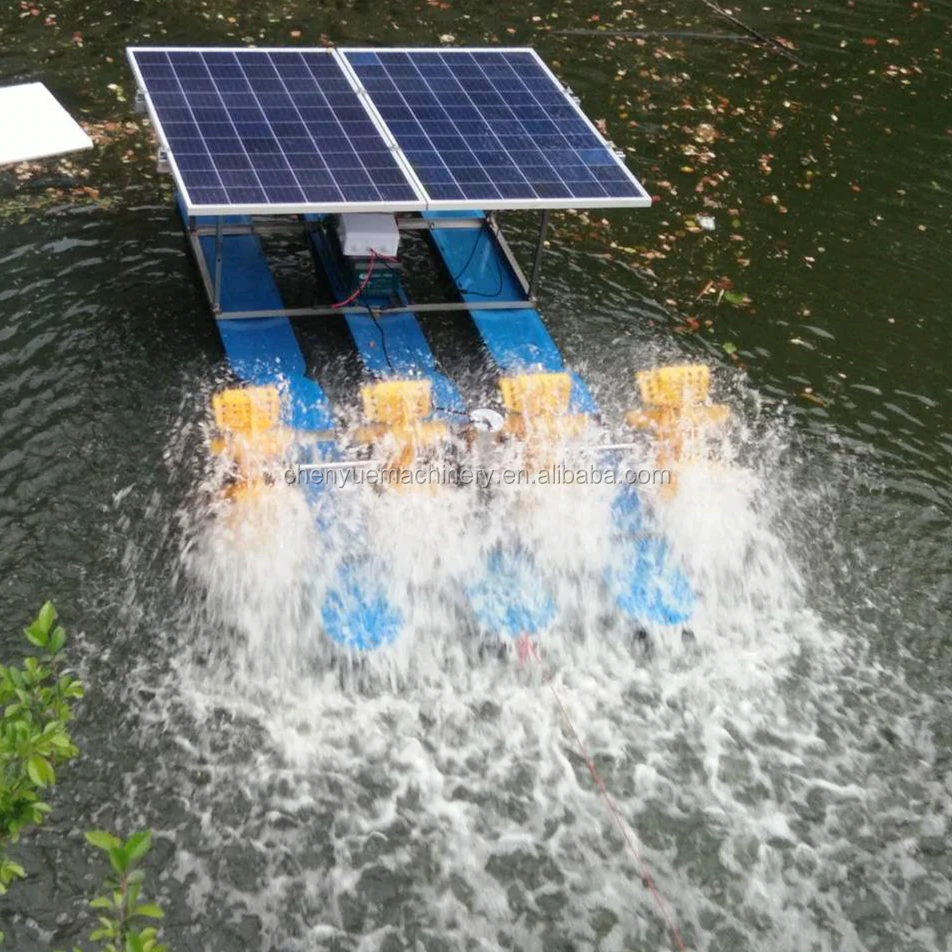China Aquaculture Floating Lake Oxygen Fish Pond Paddle Wheel Solar ...