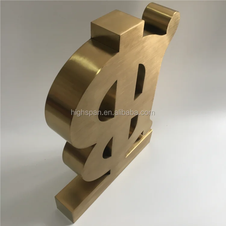 Light Weight Self Adhesive Metal Letter Polished Sign Painted 3d ...