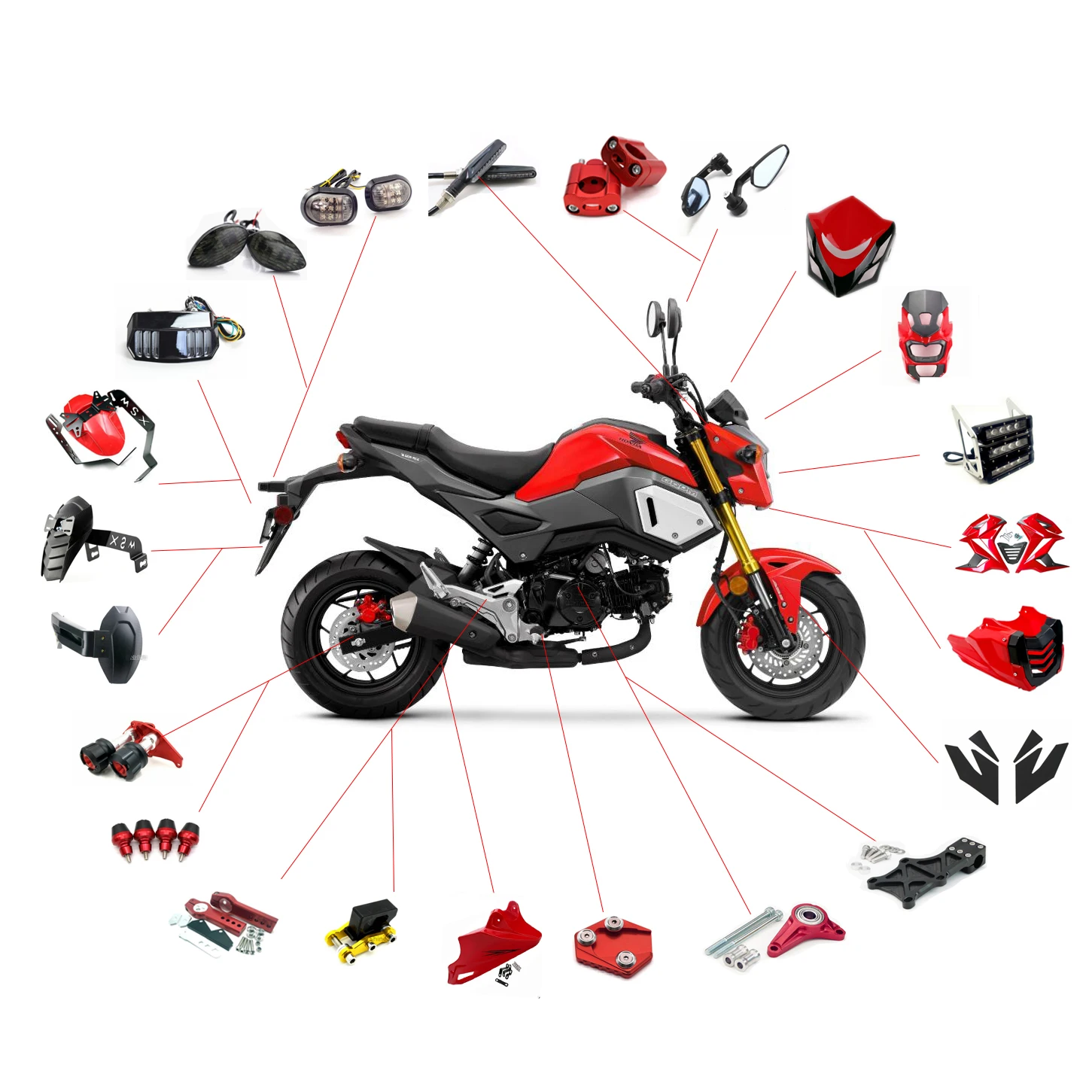 Realzion Customize Motocross Racing Motorbike Motorcycle Accessories ...