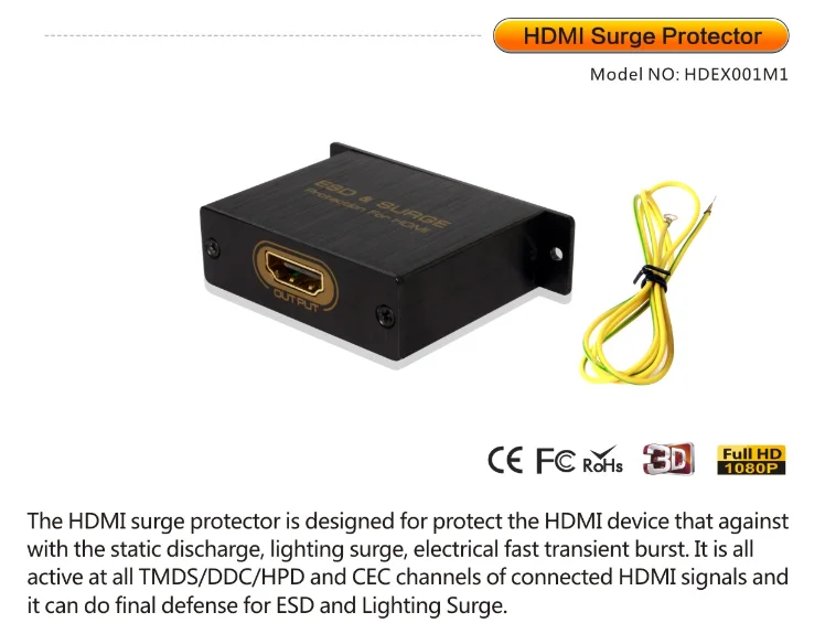 Hdmi Surge Protector 4k Esd Lightning Surge Eft Protection - Buy Hdmi ...