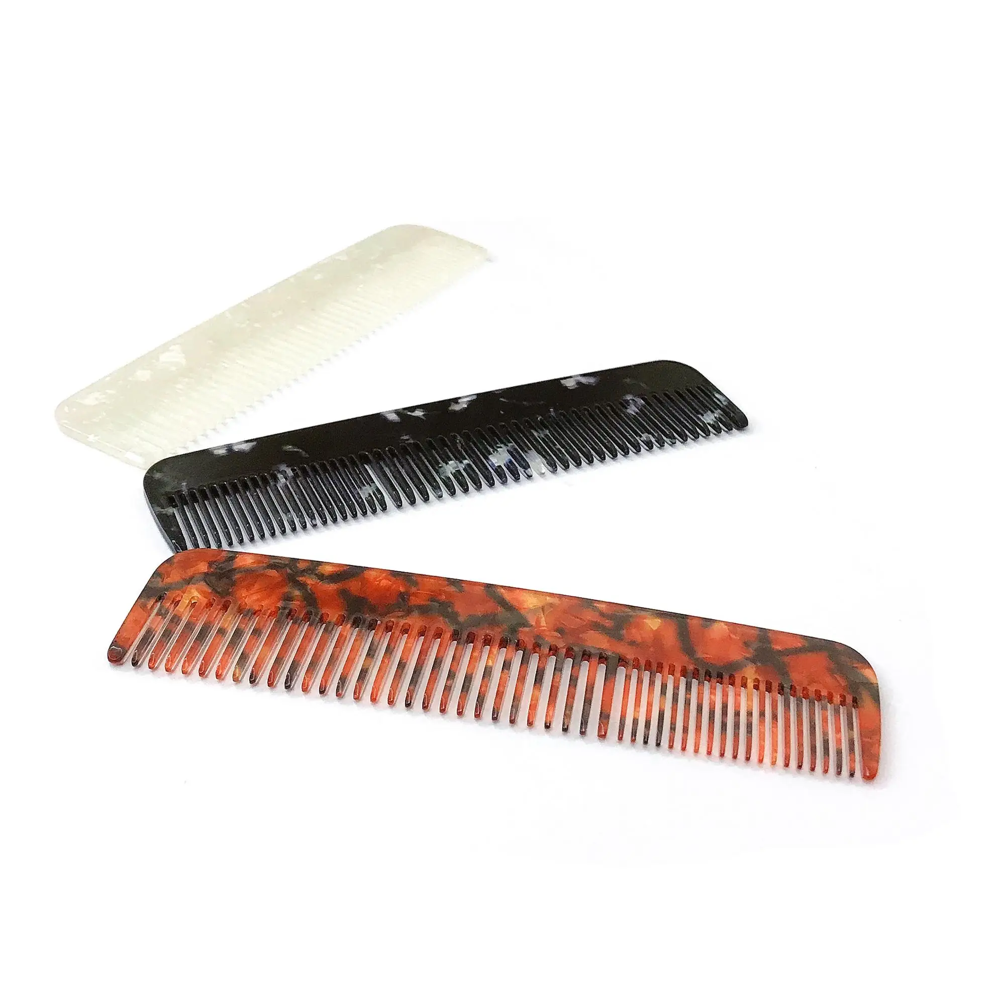 Anti-static Cellulose Acetate Custom Color Logo Double Side Beard Combs ...