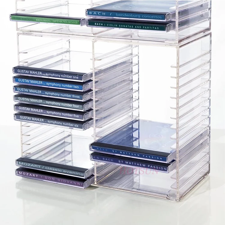 Handmade Counter Top Compact Disc Storage Display Stand Clear Acrylic ...