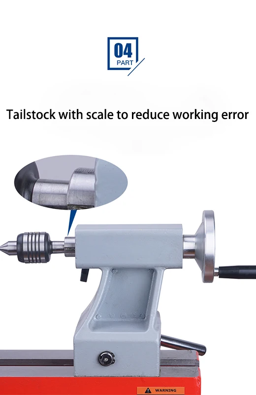 750W Brushless Pure Copper Motor Wood Lathe - Easy to Operate