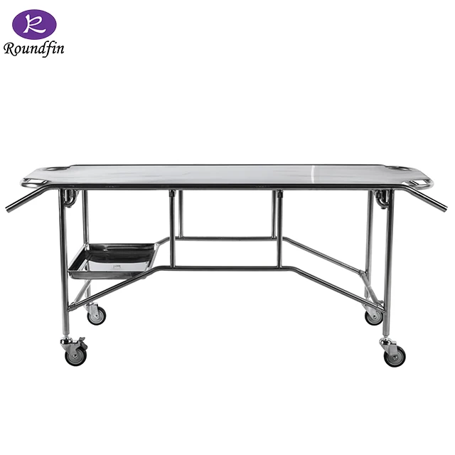 Roundfin 304 Stainless Steel Dead Body Trolley Mortuary Hospital ...