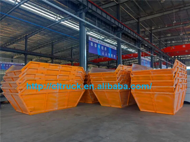 8m3 Truck Skip Bin Loader Small Garbage Truck With Bins Skip Loader ...
