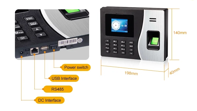 TIMMY TM20 Employee Time Clock - Biometric Fingerprint Scanner