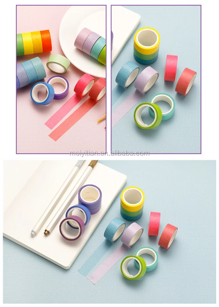 60 Color Multicolor Washi Tape Set 15mm Adhesive Masking Tapes ...