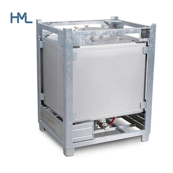 Heavy Duty Customize 1000l Liquid Iso Chemical Metal Stackable Stainless Steel Intermediate Bulk ...