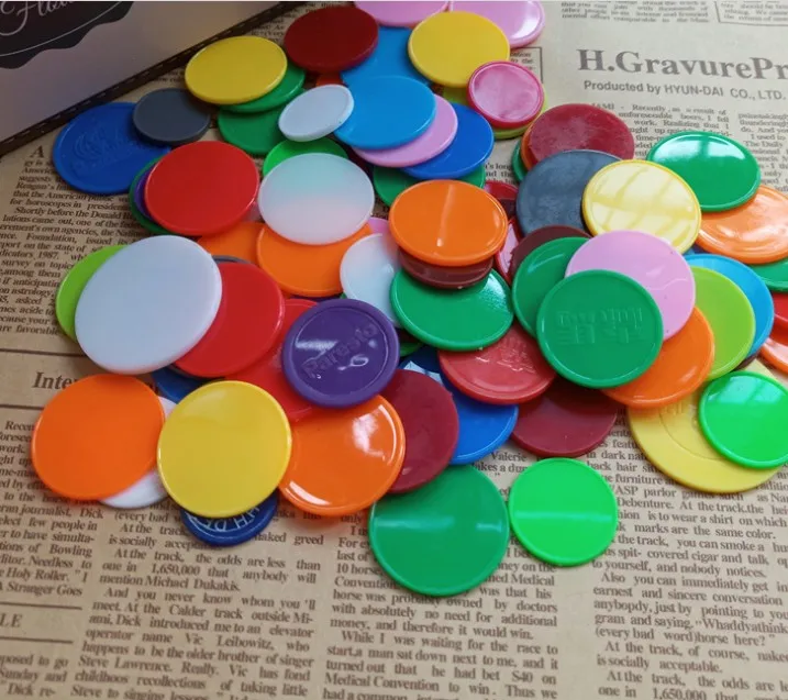 Custom Made Plastic Trolley Token Coin Game Token Coin