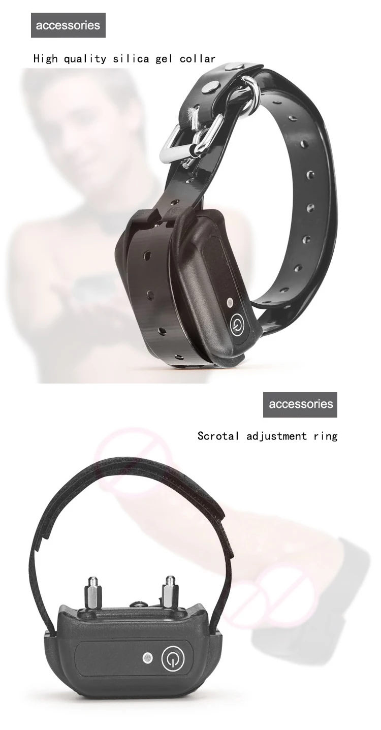 Scrotal Restraint Ring Remote Control Electric Shock Scrotal Restraint ...