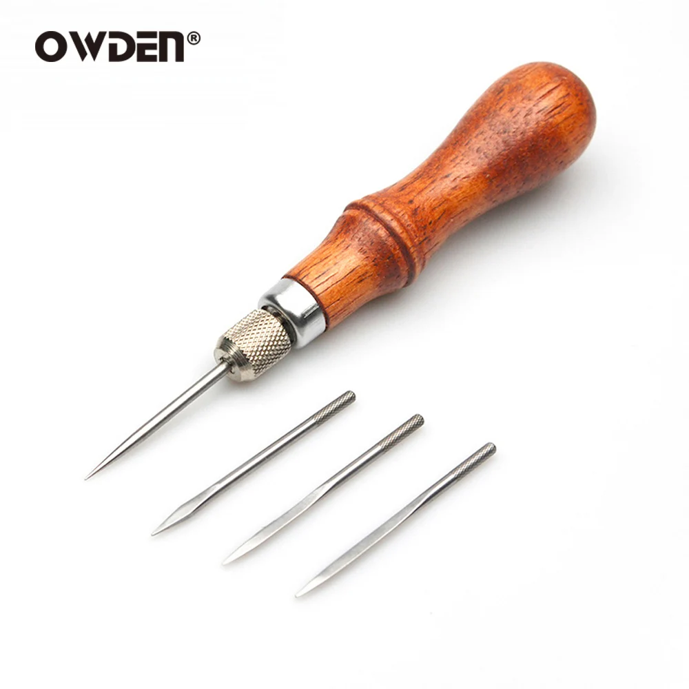 OWDEN Professional Leather Punch Stitching Awl Tool for Sewing