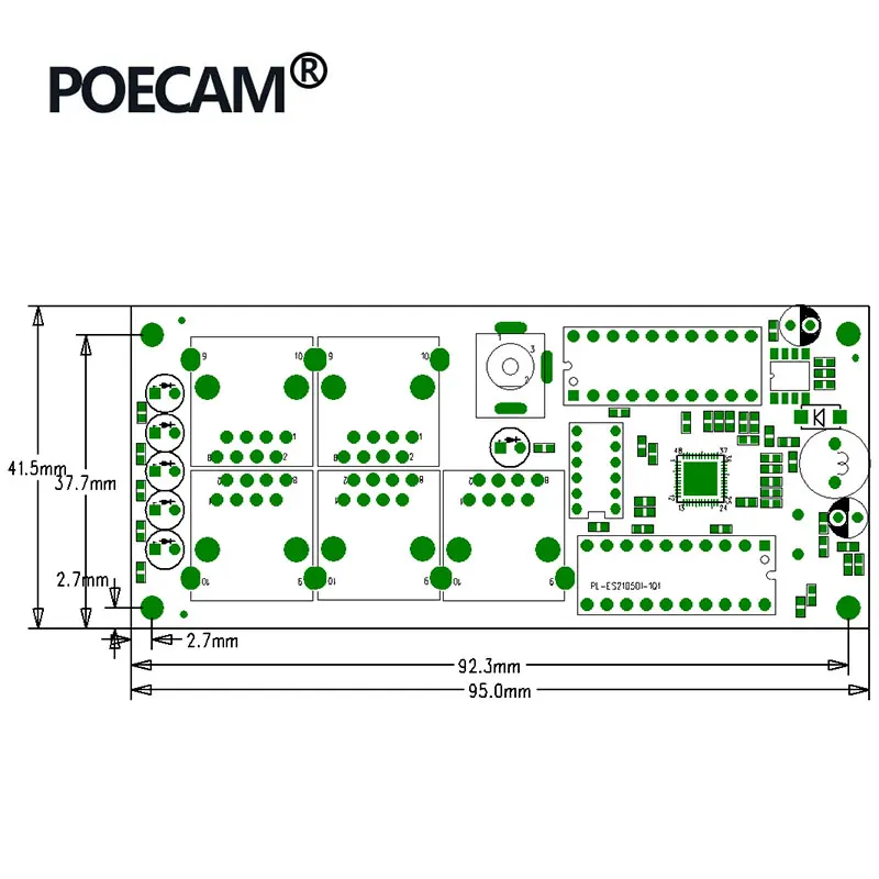 Taiwan Chip Ic Plus Ip175g 5port 10/100mbps Unmanaged Ethernet Switch Module For Mechanical ...