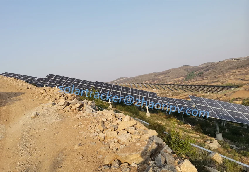 Inclined Single Axis PV Tracker System - Sun Power Tracker