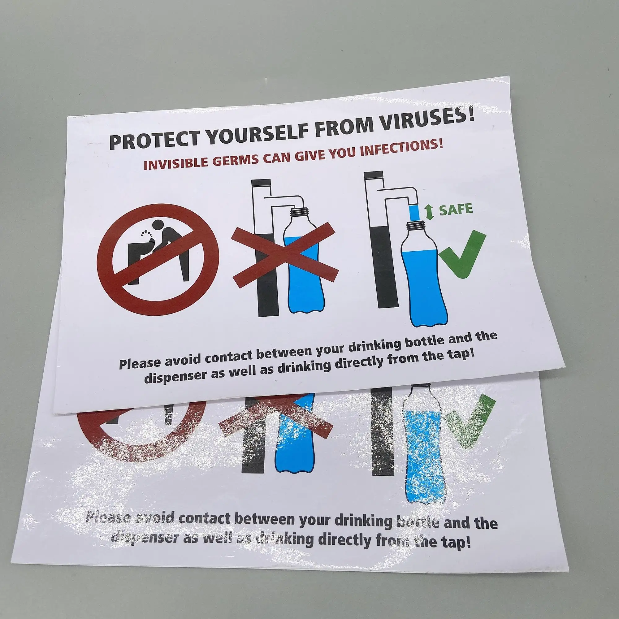 Custom Printing Logo PVC Hygienic Protection Sticker for Swimwear ...