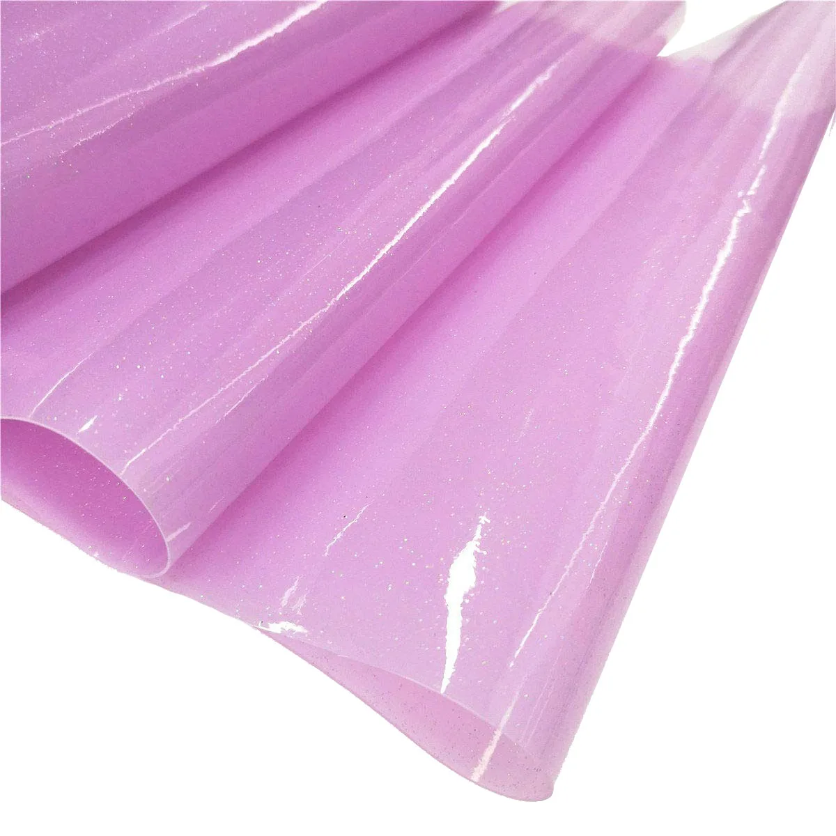 0.5mm Clear Transparent Glitter PVC Film - Durable & Stylish