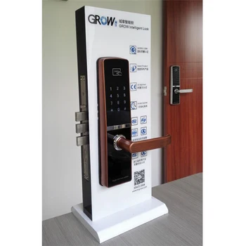 Acrylic Door Lock Display Stand Door Lock Stand Smart Door Lock Stand ...