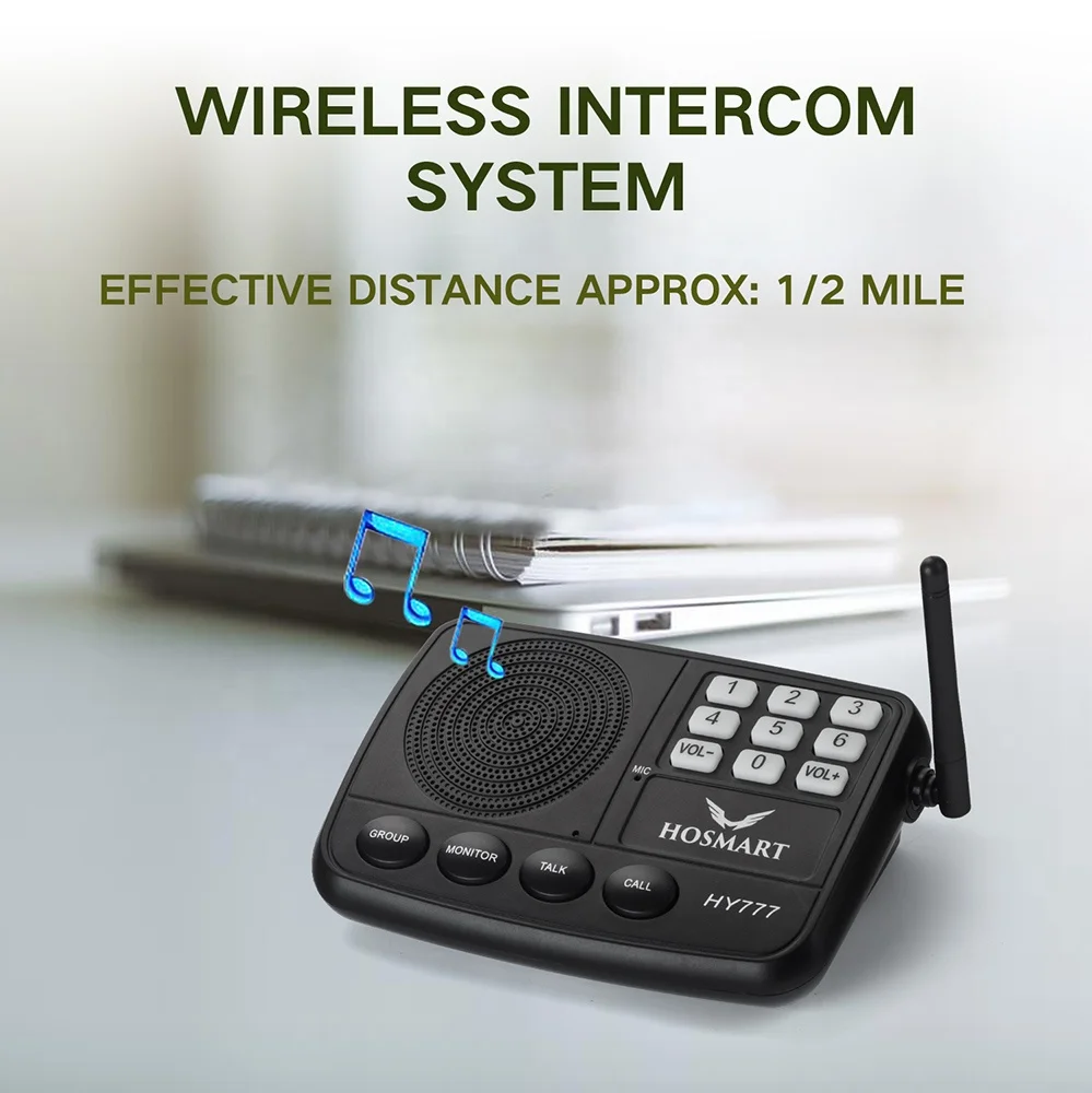 Factory Price Super Long Range 7-channel Security Wireless Intercom ...
