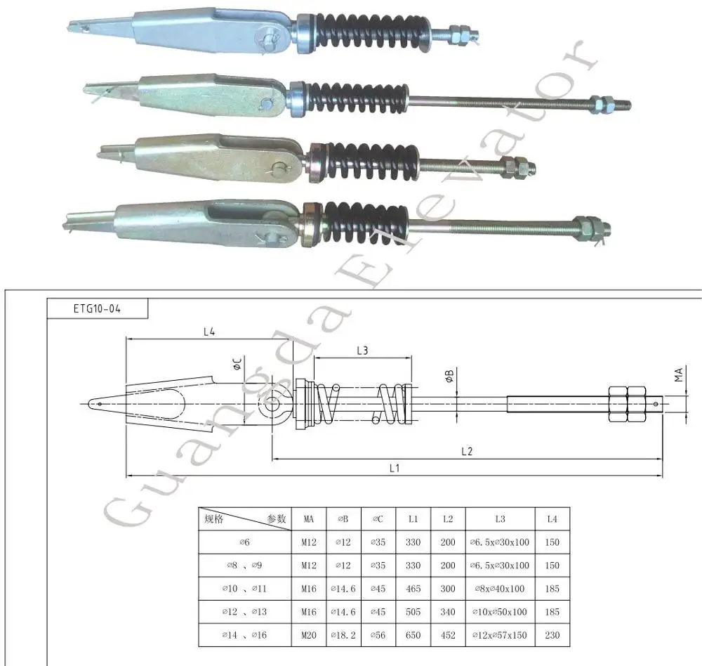 Elevator Wedge Socket for 6mm 8mm Wire Rope - Guangda