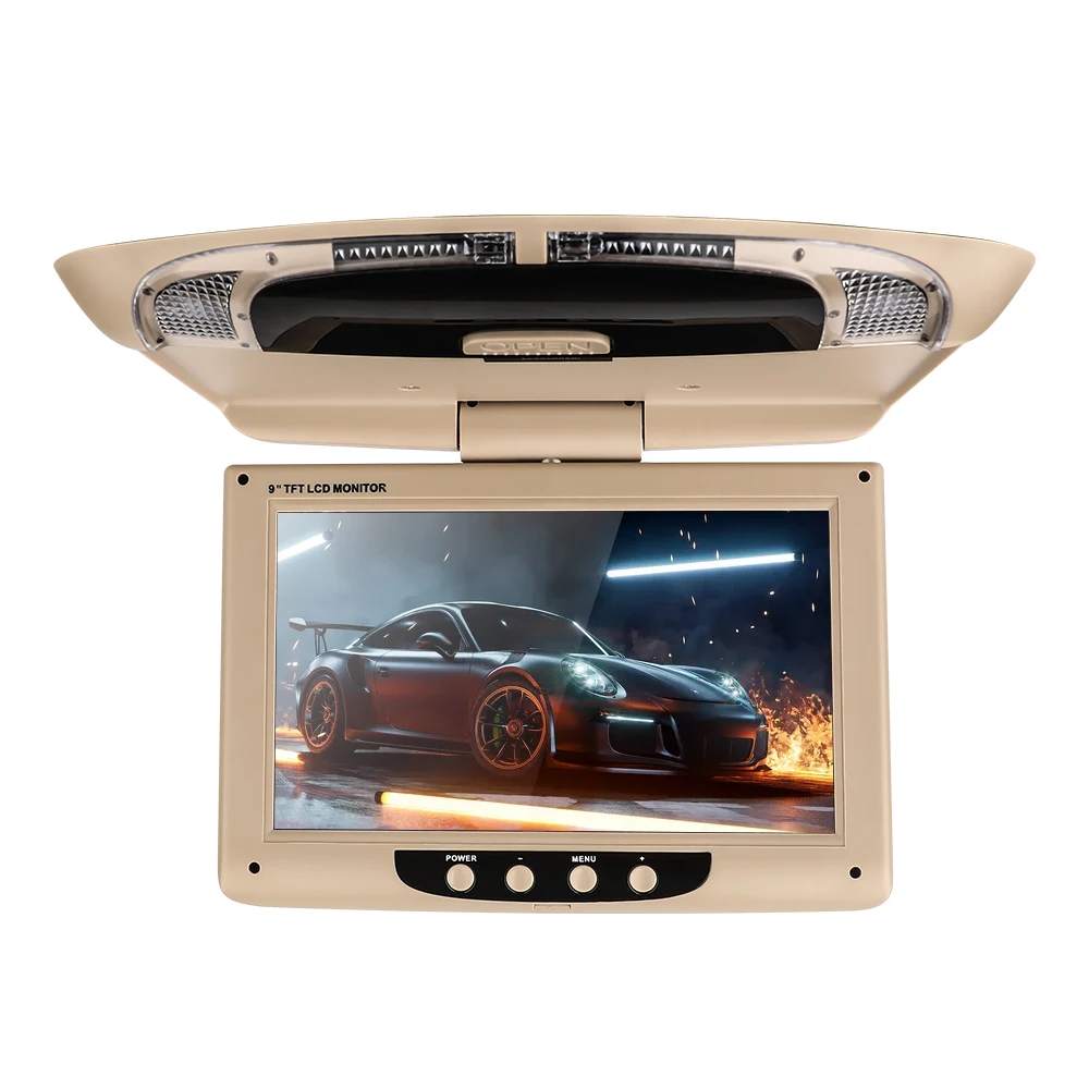 9 Inch Roof Mounted Lcd Tft Car Monitor With Av-in - Buy 9 Inch Roof ...