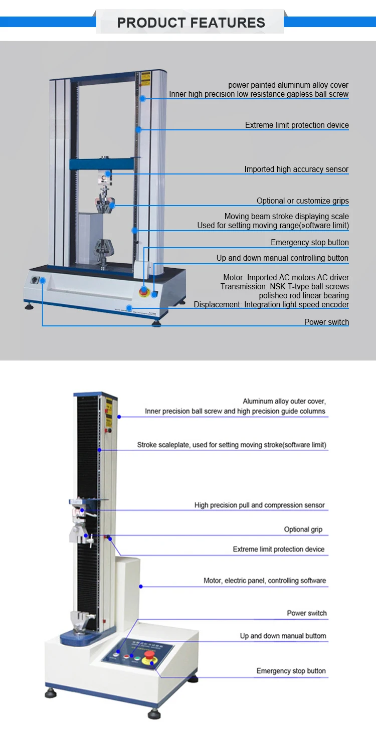 Lab Universal Stretching Tensile Testing/ Strength Measurement Testing ...