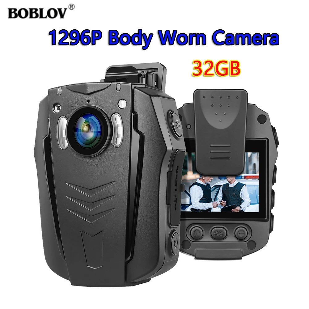 Boblov Pd70 Wifi Night Vision 1296p Wearable Body Worn Cameras Bodycam ...
