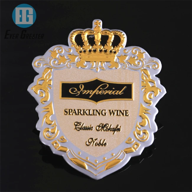 Custom Aluminum Bottle Metal Sticker Adhesive Metal Labels Foil ...