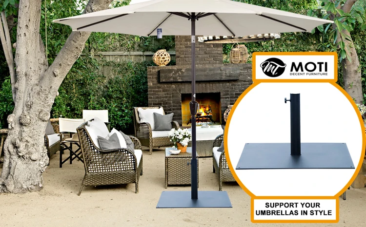 17kgs Steel Plate Square Flat Umbrella Base W/tightening Knob And ...