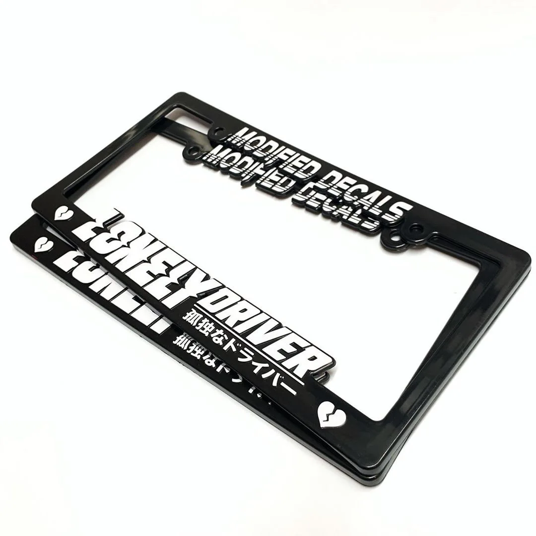 Custom Design Raised Plastic Car License Plate Frames Number Plate ...